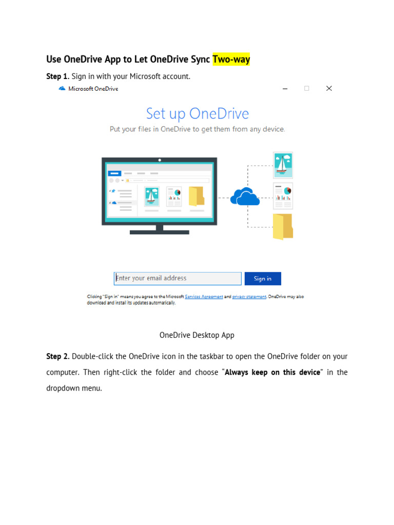 OneDrive Sync Two Way | PDF