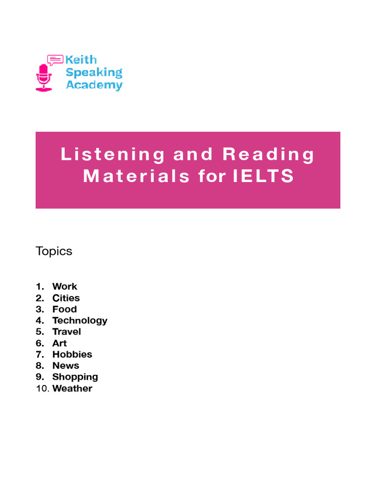 IELTS-reading-and-listening-materials-10-Topics | PDF | Podcast