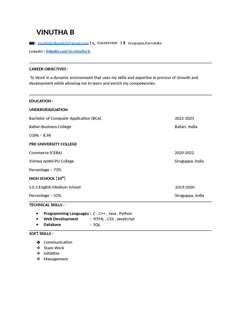 Resume1 1 | PDF