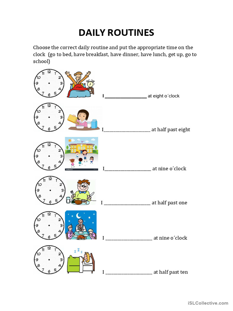 Daily Routines and Hours | PDF