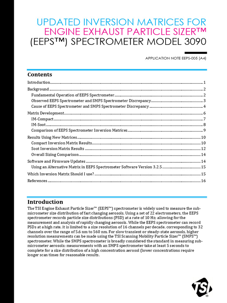 Updated Inversion Matrices EEPS-005-A4-web | PDF | Aerosol | Matrix (Mathematics)