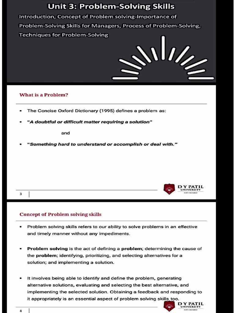 Essential Problem-Solving Skills for Managers | PDF | Experience | Advertising