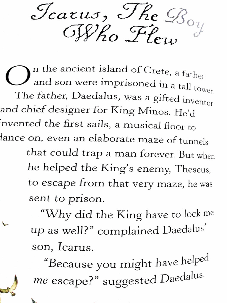 Icarus: The Boy Who Flew Too High | PDF