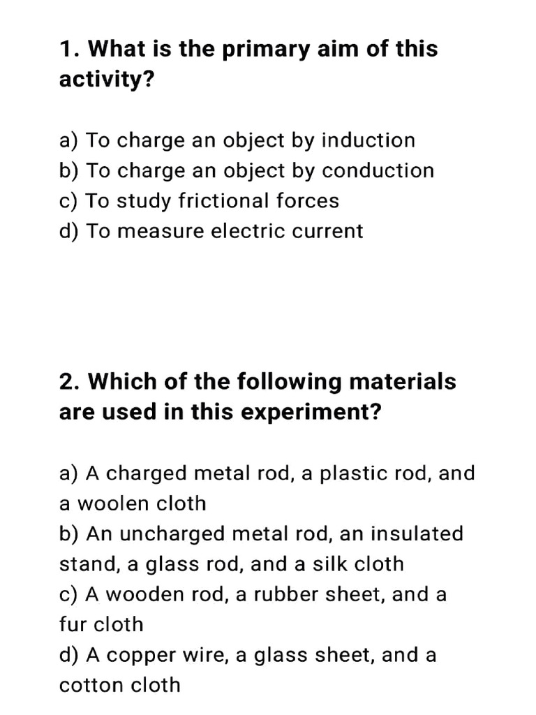 Activity 2 Chapter Electricity Class 8th | PDF