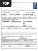 UNU P11 - Personal History Form | PDF | Academic Degree | Employment