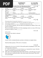 CBSE Clas 7 Maths Worksheet - Comparing Quantities | PDF