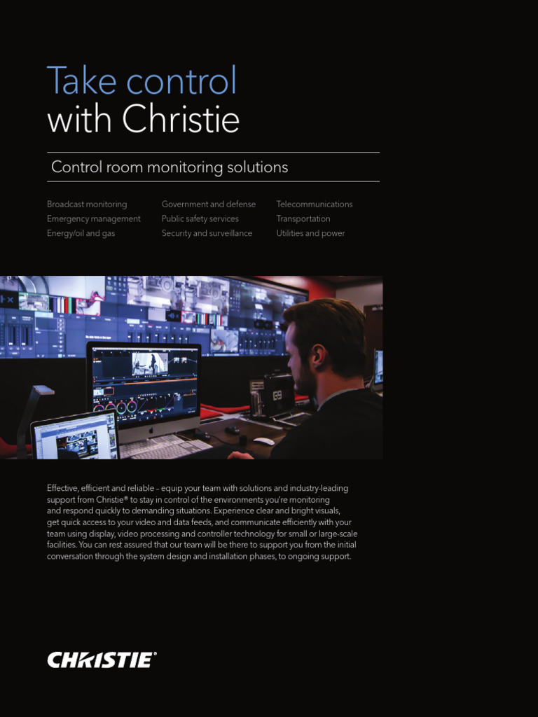 Christie Control Rooms Brochure en | PDF | Video | Display Resolution