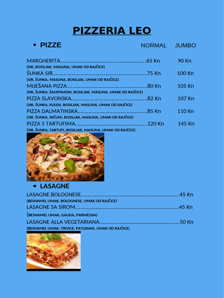 Leo Alujević Jelovnik | PDF