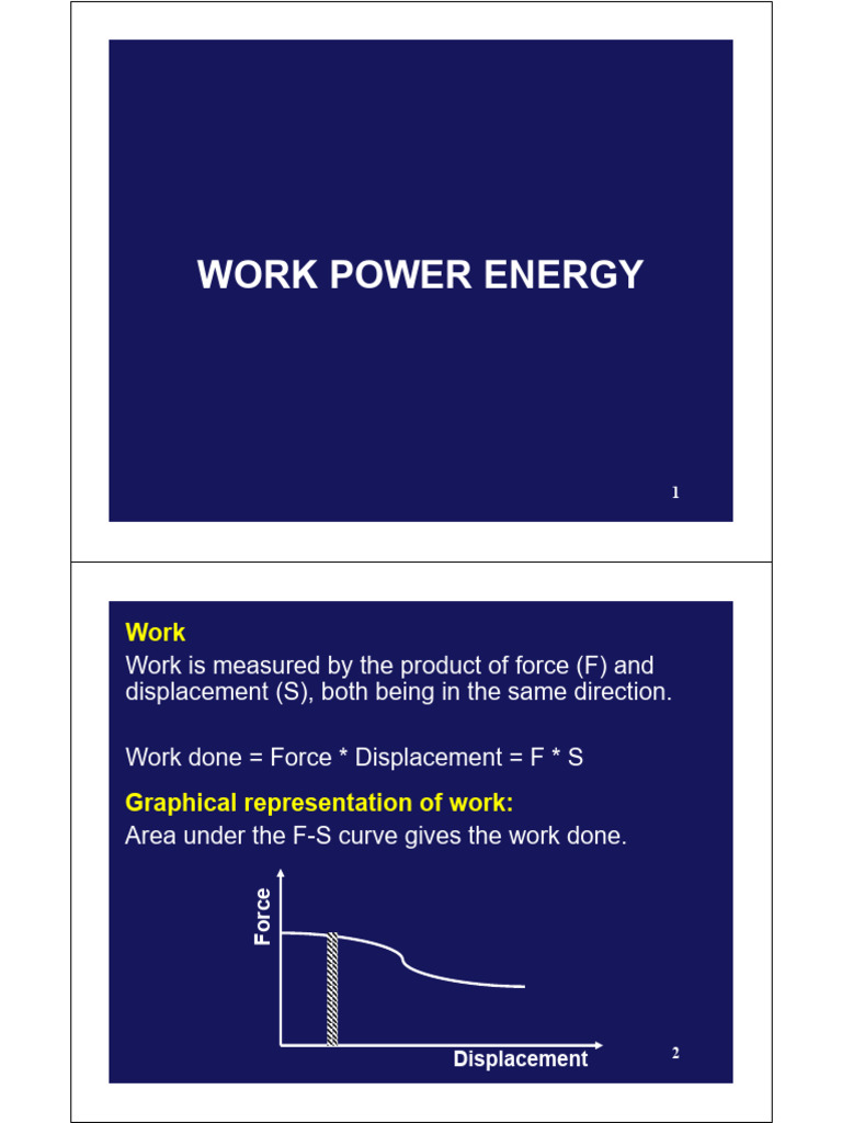 Work Power and Energy | PDF | Force | Potential Energy