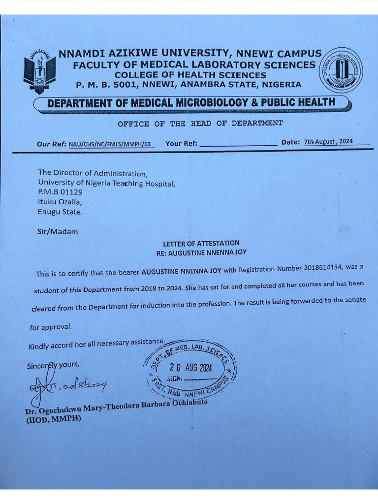 Letter of Attestation | PDF