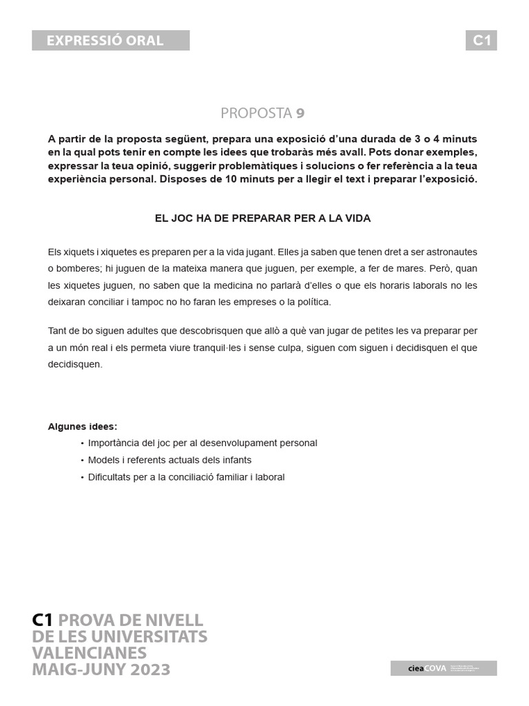 C1 Eo 9 Maig Juny 2023 | PDF