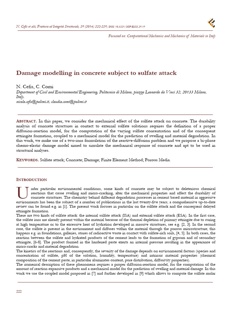 Damage Modelling in Concrete S | PDF | Elasticity (Physics) | Materials