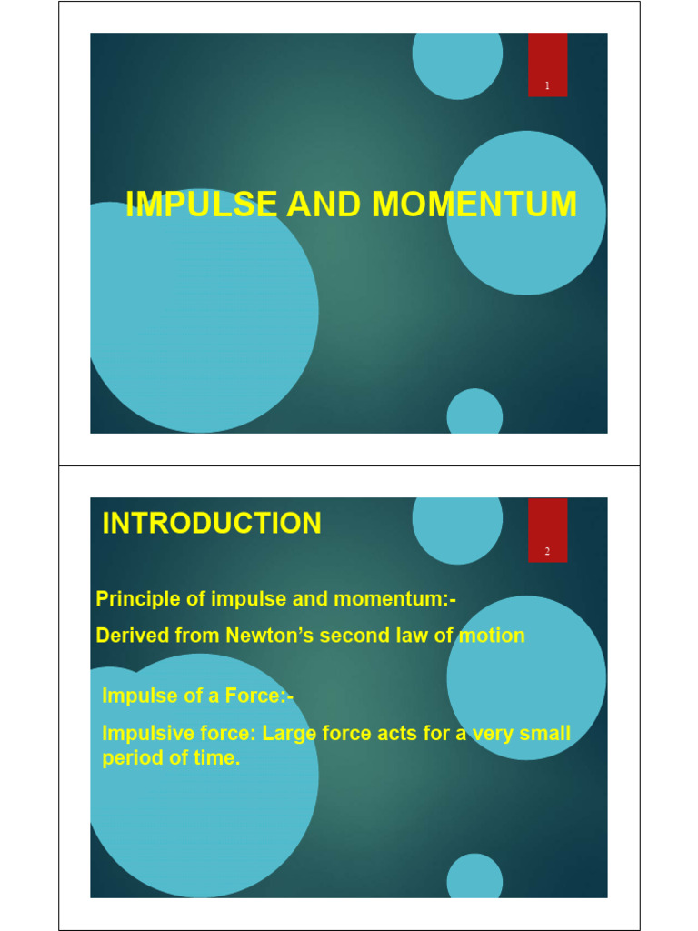 3. Impulse and momentum | PDF | Rotation Around A Fixed Axis | Physical Phenomena