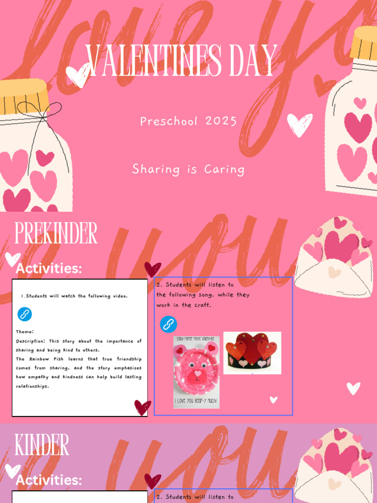 Valentine's Day Sharing Activities for Preschool | PDF