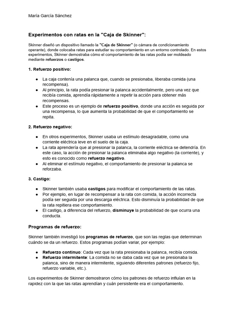 Caja de Skinner | PDF