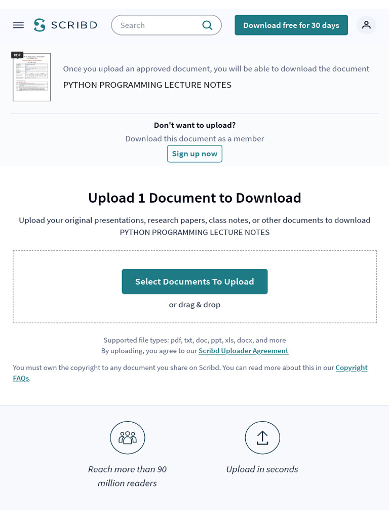 Upload A Document - Scribd 5 | PDF | Scribd | Software