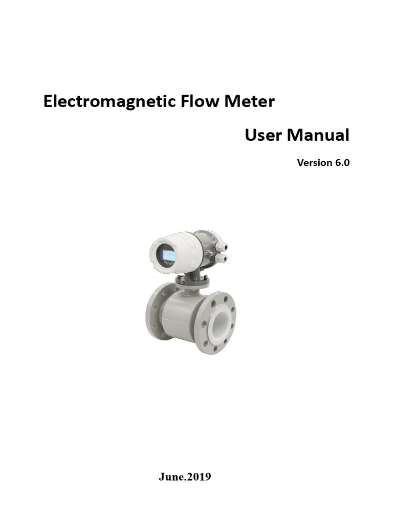 Electromagnetic Flow Meter User Manual | PDF | Power Supply | Flow ...