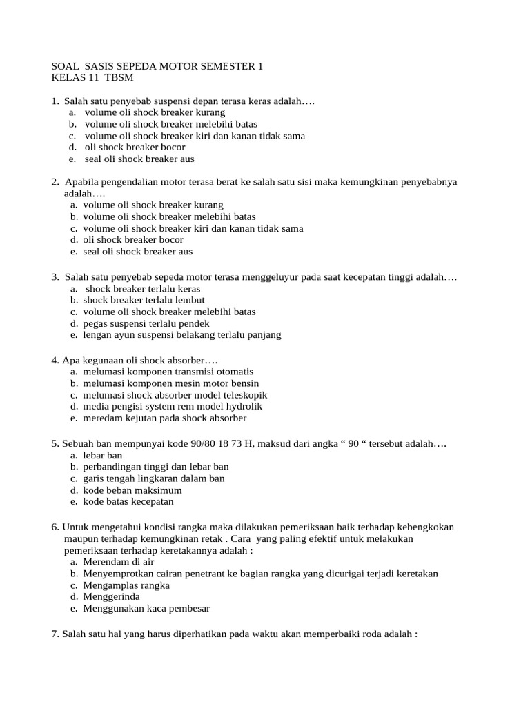Soal Sasis 11 | PDF