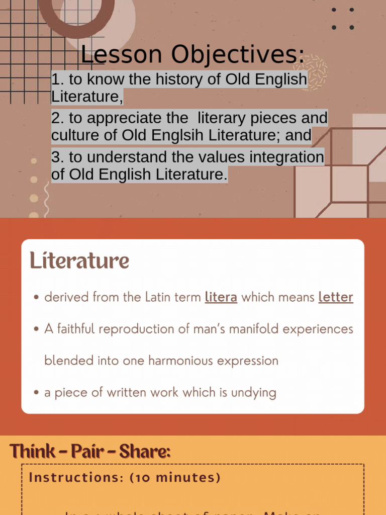 History of Old Eng Lit Sy 2024 2025 | PDF | Beowulf | Orthography