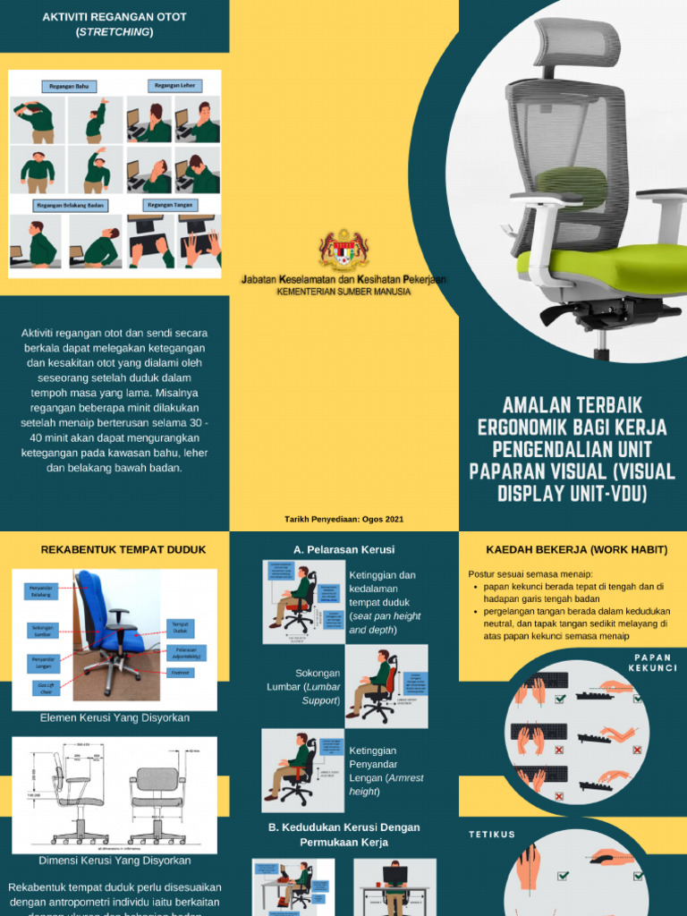 Amalan Terbaik Ergonomik Bagi Kerja Pengendalian Vdu | PDF