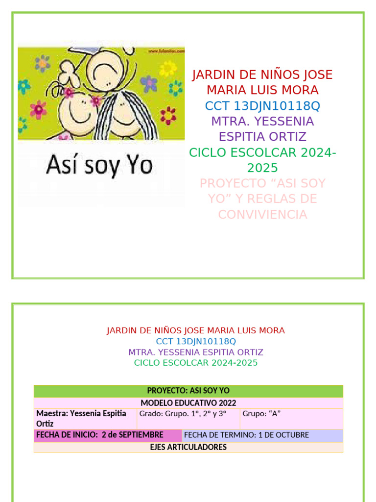 PROYECTO Septiembre Quien Soy | PDF | Educación de la primera infancia ...