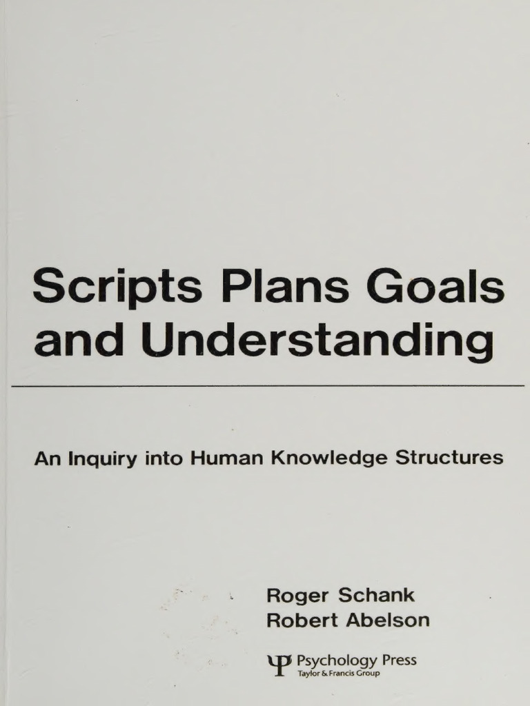 Scripts Plans Goals: and Understanding | PDF | Parsing | Cognition