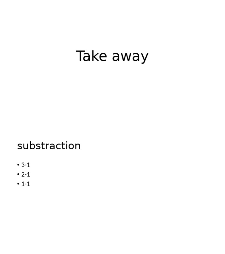 Take Away | PDF