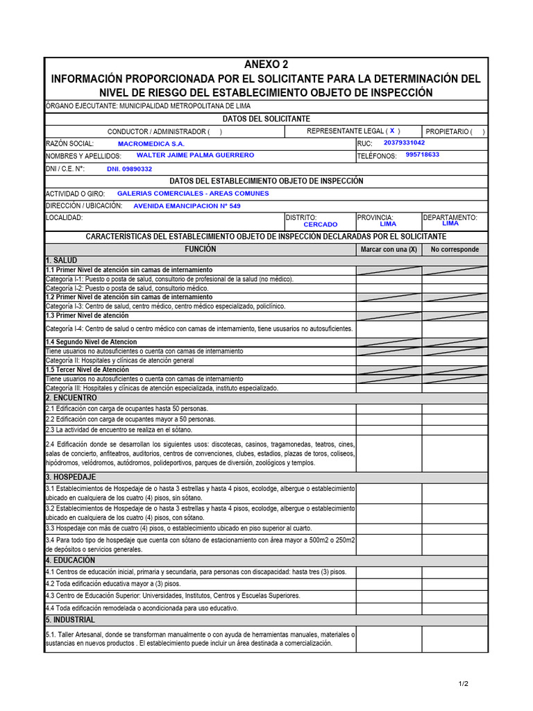 Formato - Anexo 2 | PDF