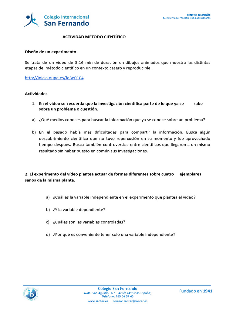 Actividad 1. Método Científico | PDF