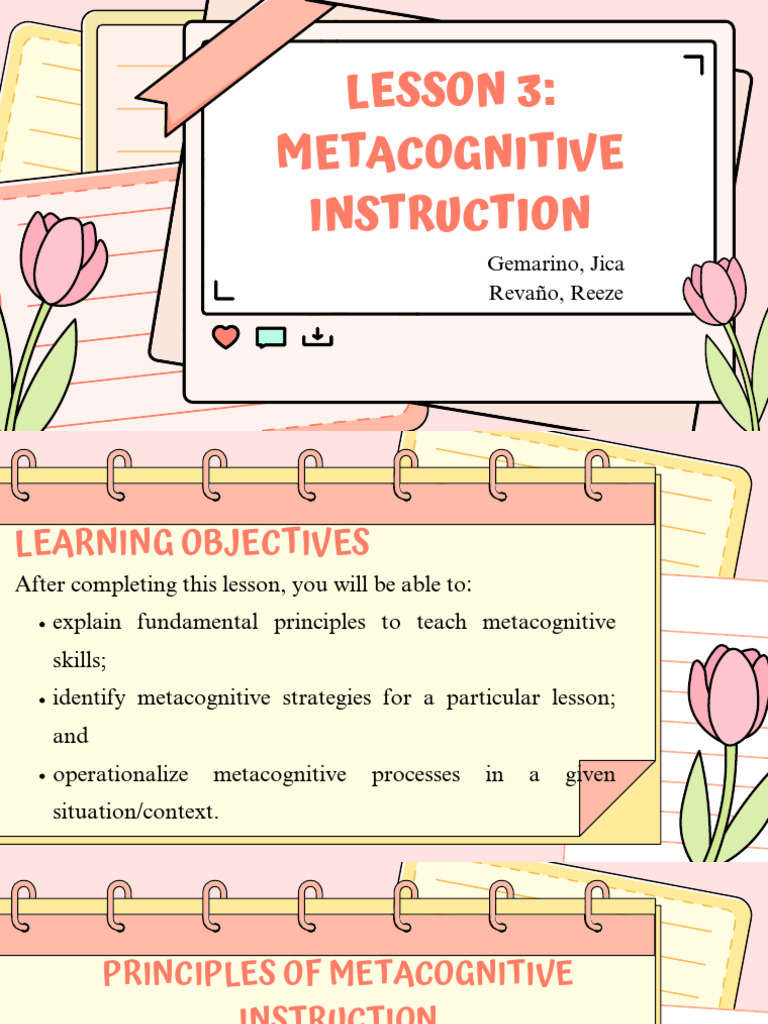 ProfEd-3-Metacognitive-Instruction 20250217 131201 0000 | PDF | Metacognition | Learning