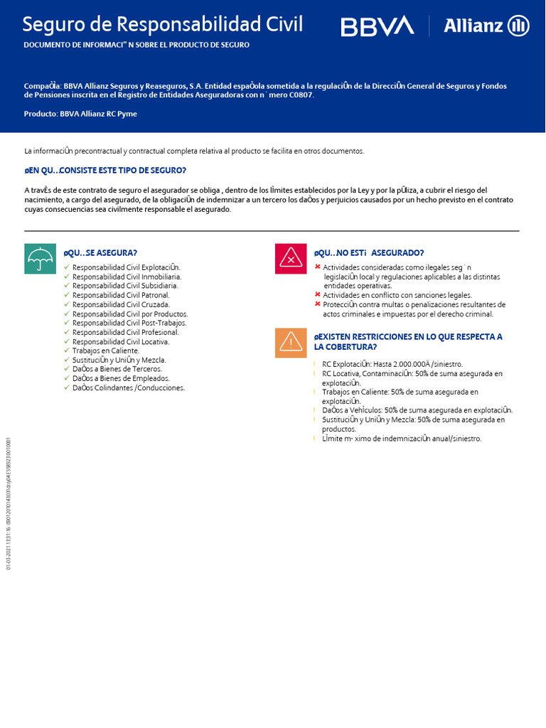 Seguro RC Ipid | PDF | Póliza de seguros | Seguro