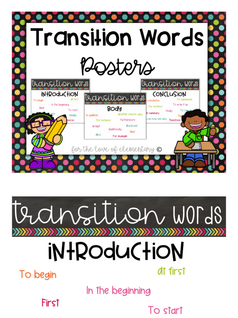 TransitionWordsPosters Def | PDF