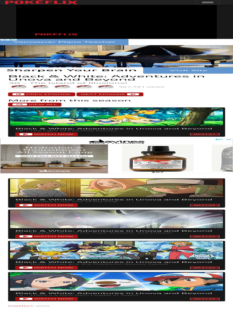 Pokéflix - Black & White Adventures in Unova and Beyond The Island of Illusions! | PDF