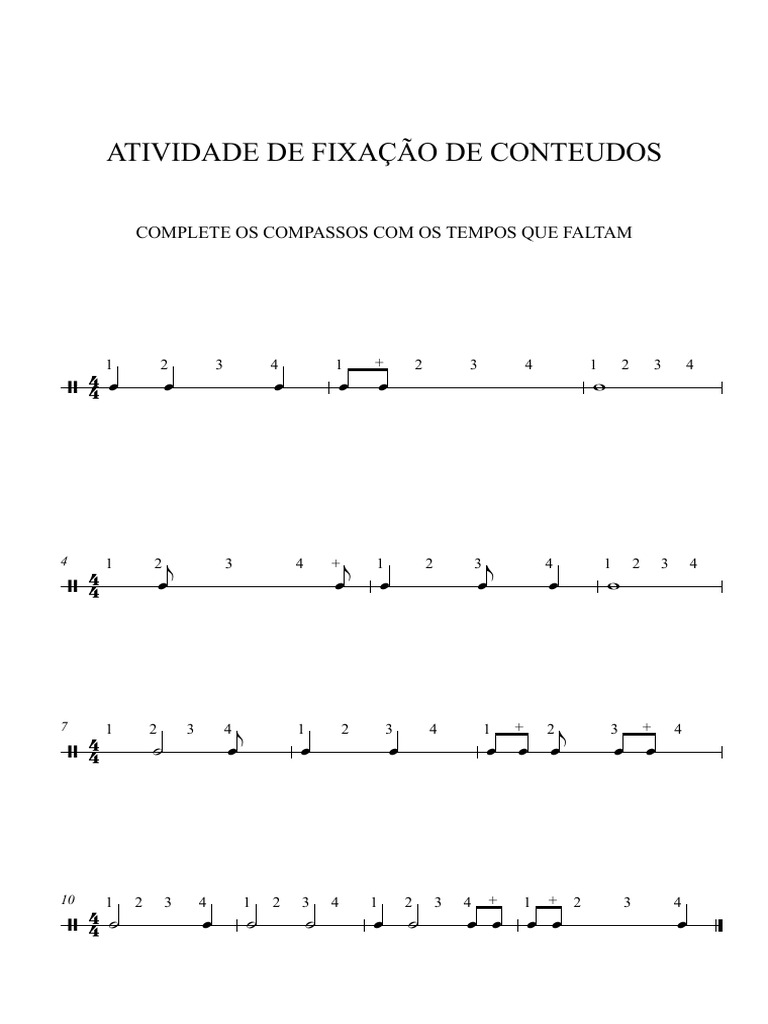 Completar Os Compassos Vazios | PDF