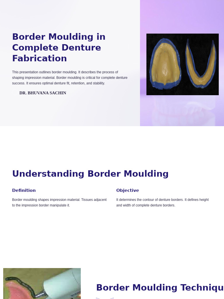 Border Moulding in Complete Denture Fabrication (1) | PDF | Dentures ...