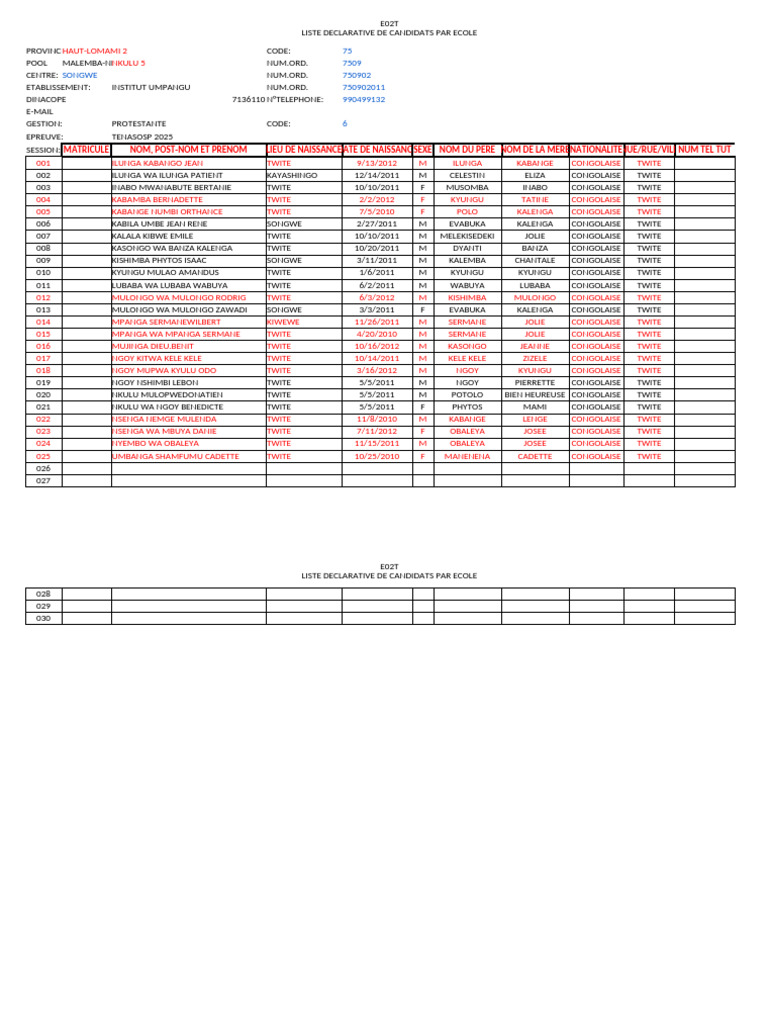75 E02 Inst - Umpangu-Tenasosp 2025 | PDF