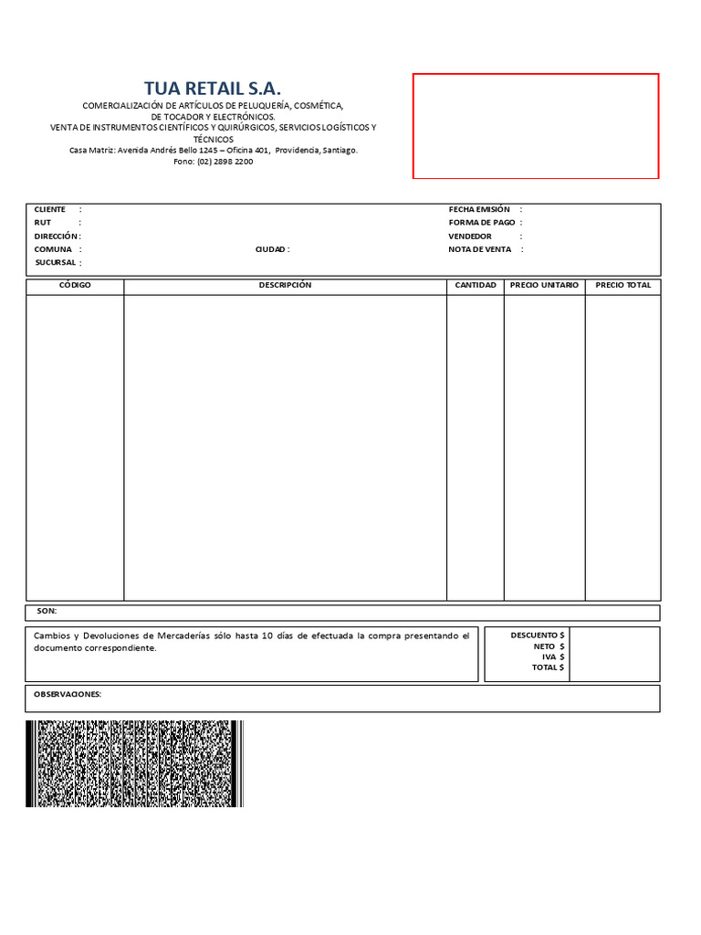 Boleta Electrónica de Compra Tua Retail | PDF | Tecnología financiera ...
