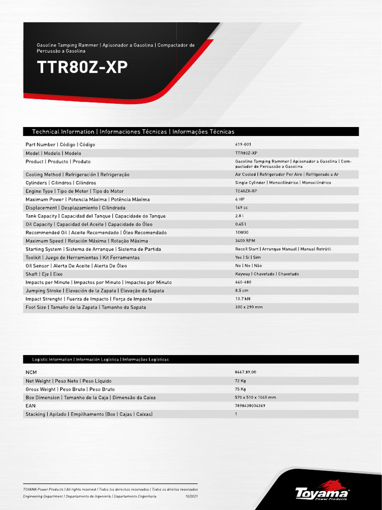 Ty 619-001 TTR80-XP DS M | PDF