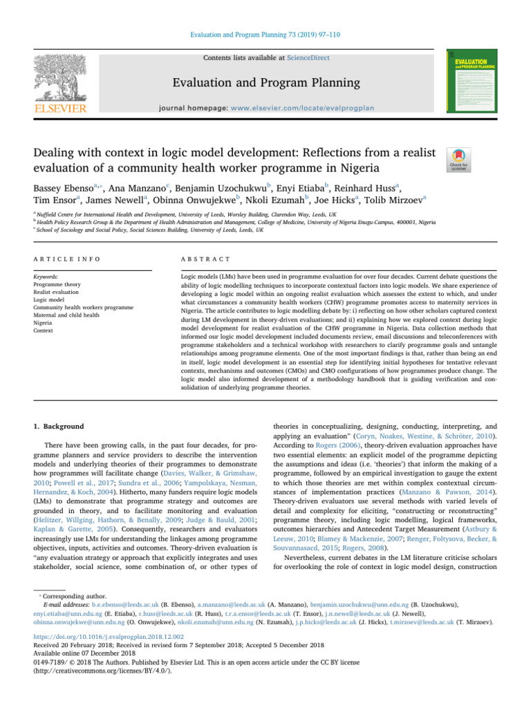 Evaluation and Program Planning | PDF | Evaluation | Program Evaluation