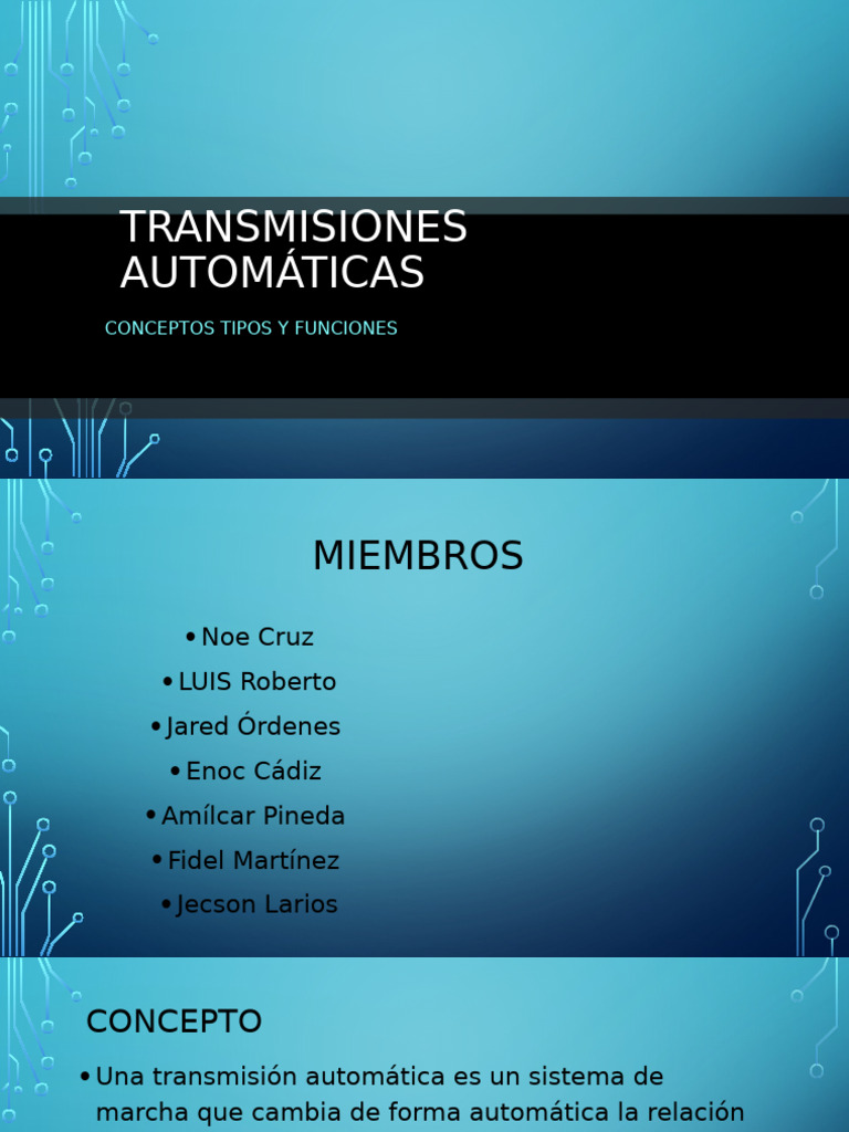 Transmisiones Automáticas | PDF | Transmisión automática | Embrague