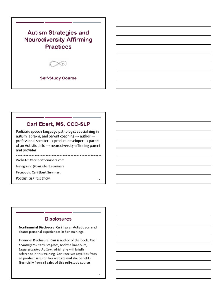 Neurodiversity-Affirming Autism Practices | PDF | Autism ...