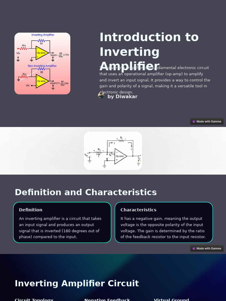 Introduction To Inverting Amplifier | PDF | Amplifier | Operational Amplifier