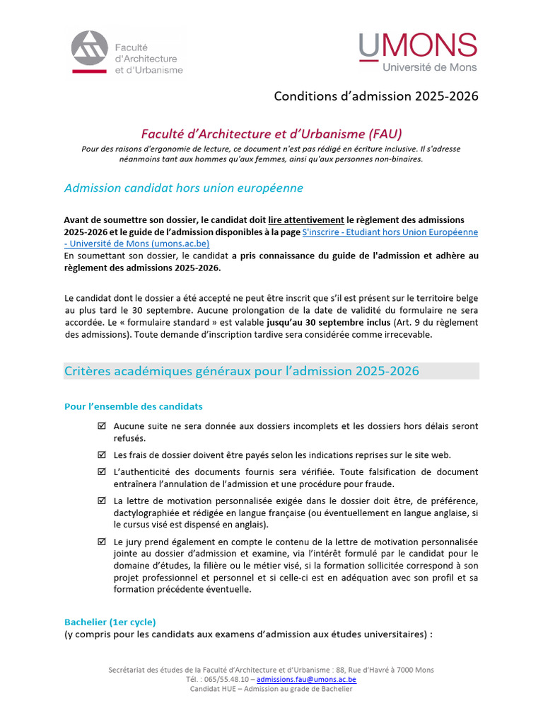Préinscription Bachelier 2025-2026 | PDF