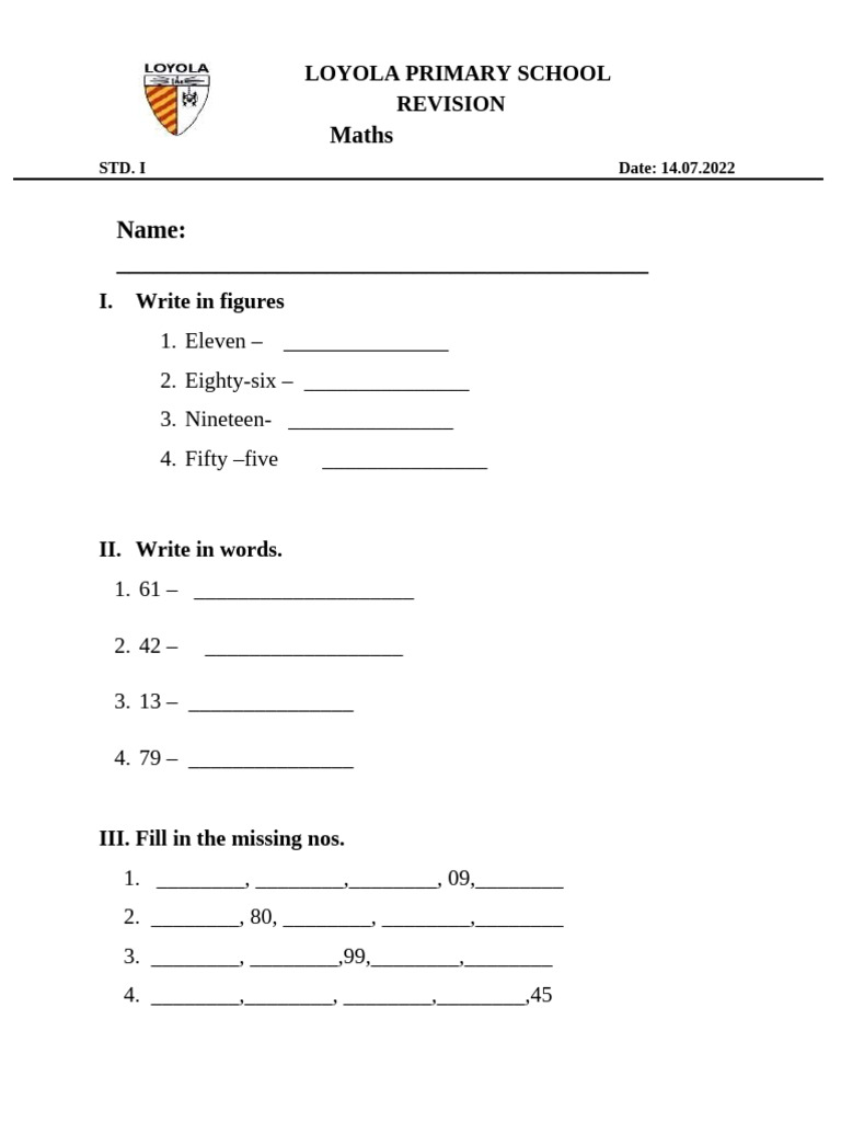 Maths Revision 2 | PDF