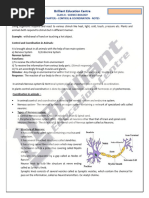 IGCSE Biology: Coordination & Response Notes | PDF