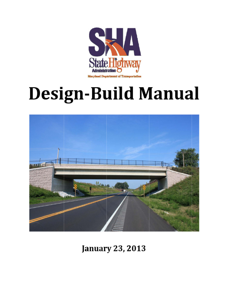 SHA Design Build Manual | PDF