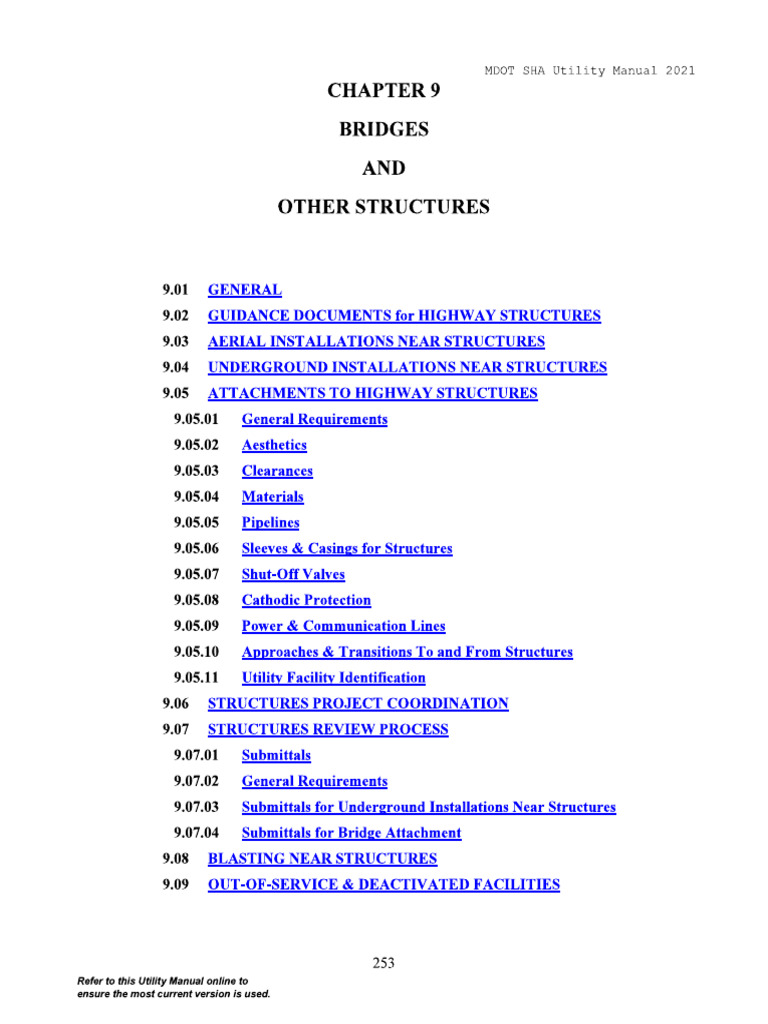 Chapter 9 & 10 Utilities for Bridges | PDF