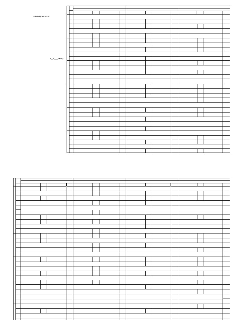 Dars Jadvali 2024-2025 (2-Semestr) | PDF