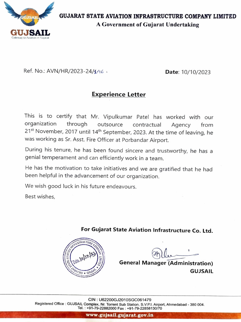 Vipul Patel Exp. Documents | PDF