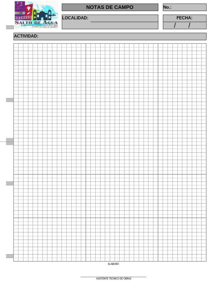 Formato Notas de Visita de Campo | PDF